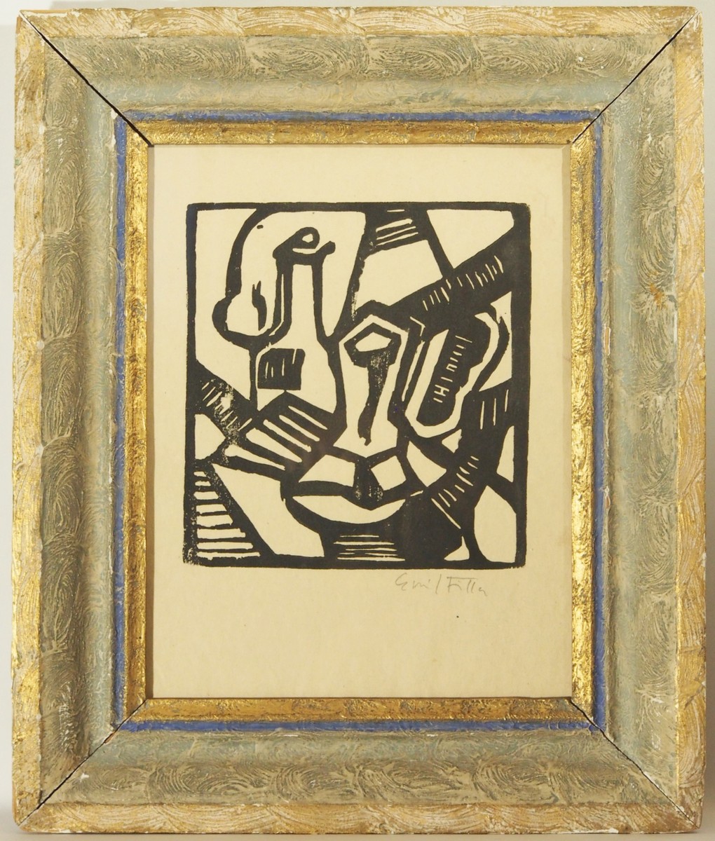 Emil Filla (1882 - 1953) - ZÁTIŠÍ S LAHVÍ - ZÁMECKÁ AUKCE umění a ...