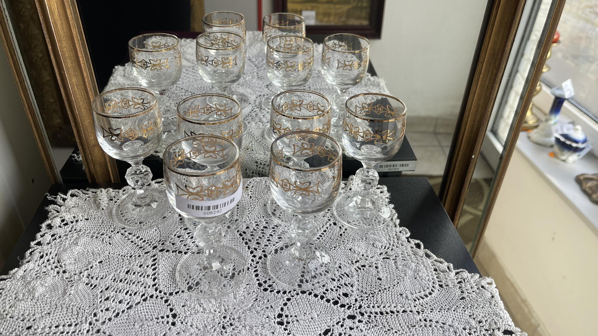 6ks štamprle na stopce, zlaté zdobení - 3. eAukce VIP Starožitnictví ...