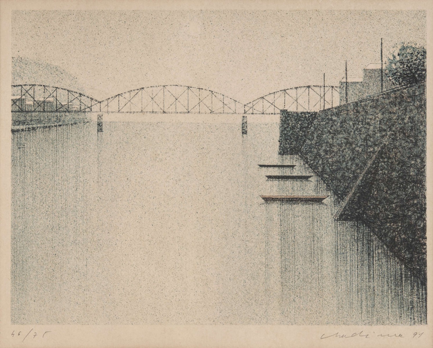 Jiří Chadima (1923) - Železničný most pod Vyšehradom - Jarná aukcia ...