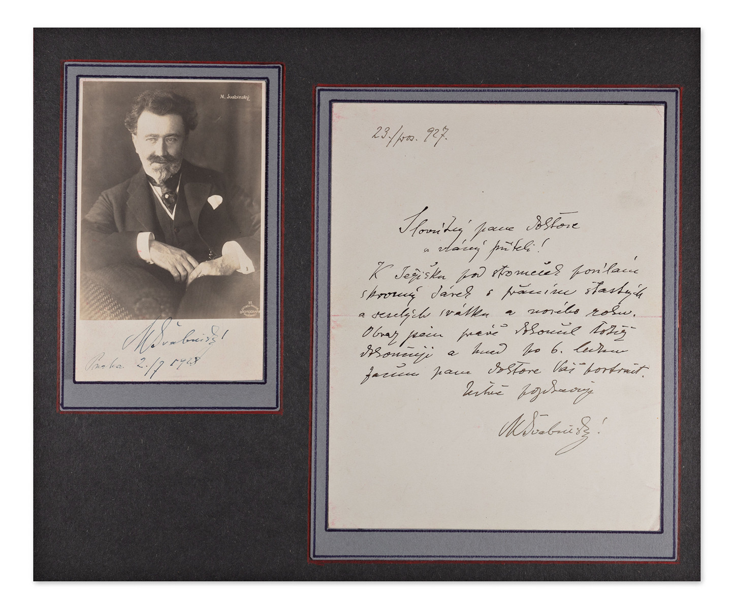 Max Švabinský (1873-1962) - Bromography with original autograph and ...