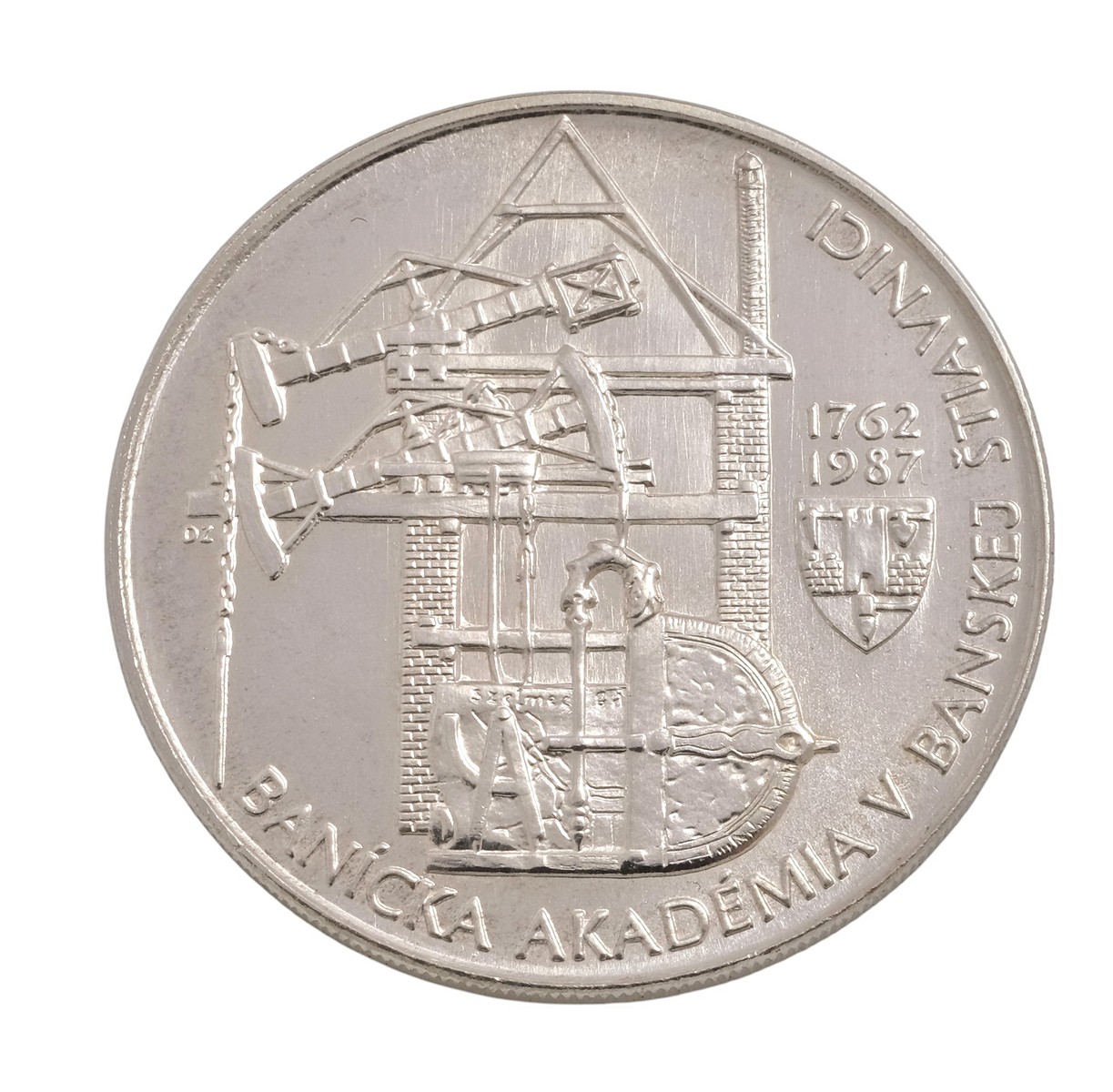 Stříbrná mince 100 Kčs 1987 - Banícká akadémia v Banskej Štiavnici ...