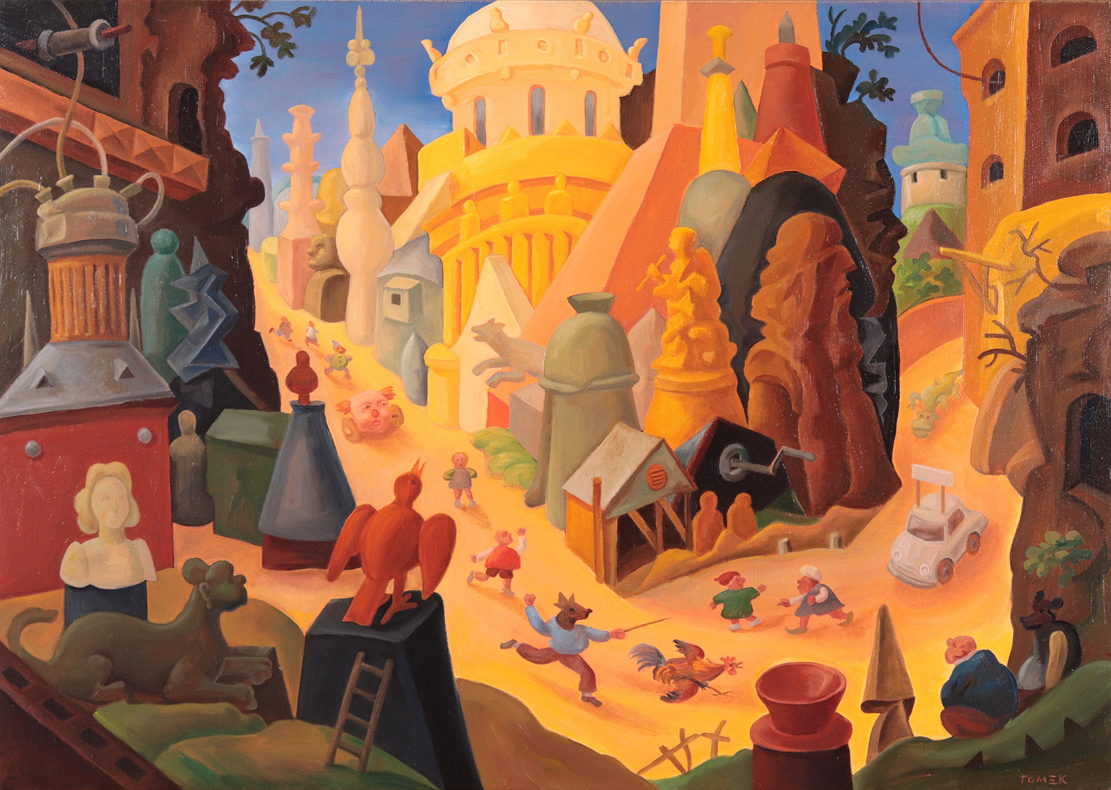 Michal Tomek (1951-) - Veduta s pomíky - Livebid.cz