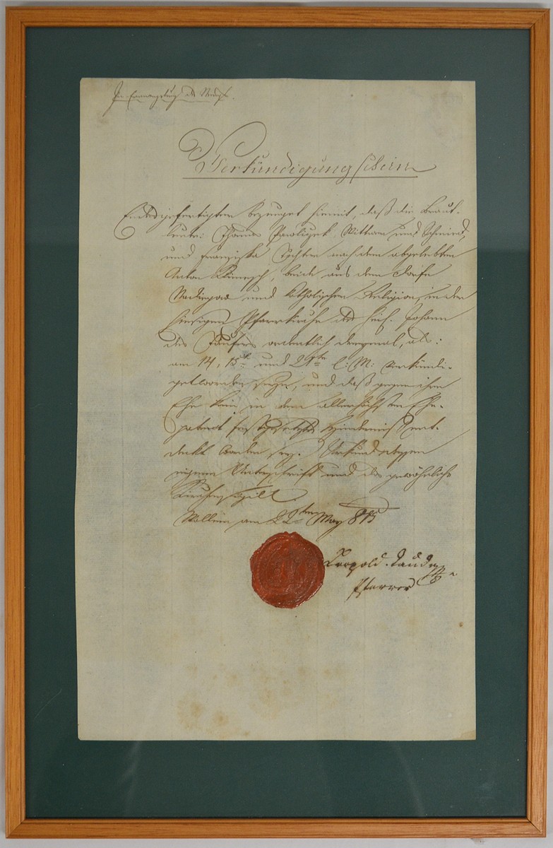 Úřední listina s pečetí - Livebid.cz