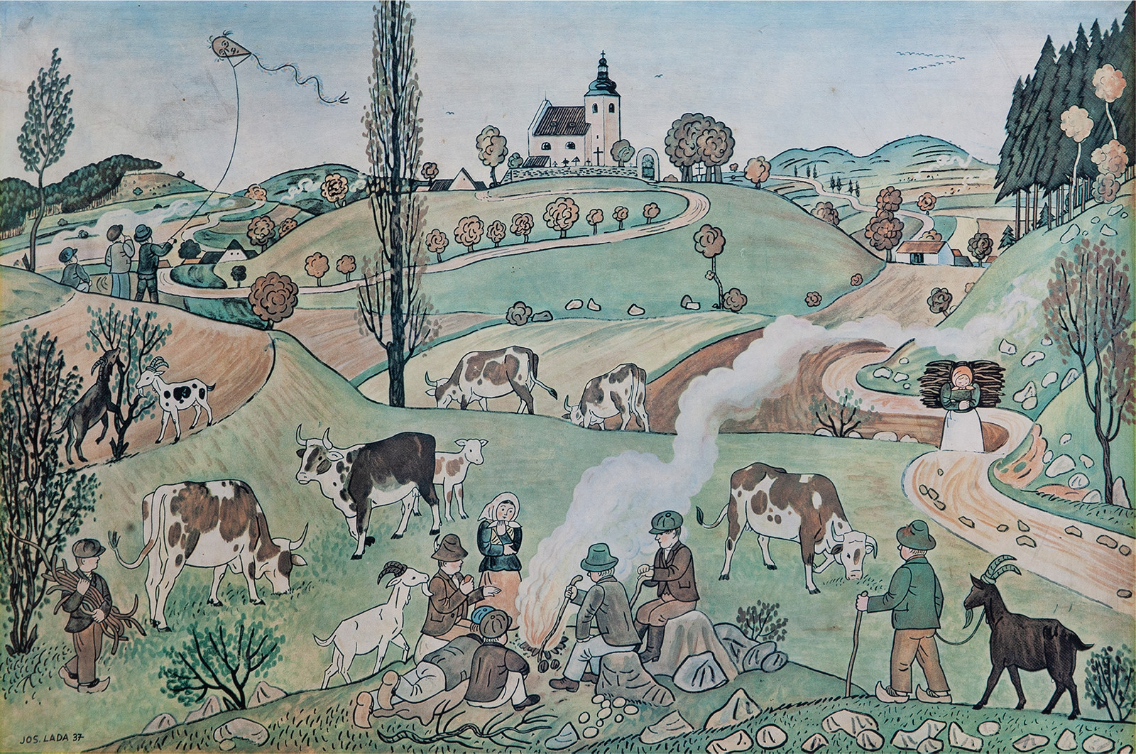 Josef Lada (1887 - 1957) - Podzim - eAuction on Paper - Livebid.cz