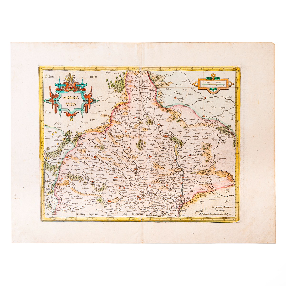 (Morava, Mercator) MORAVIA - 5.eAuction of topography Bohemia, Moravia ...