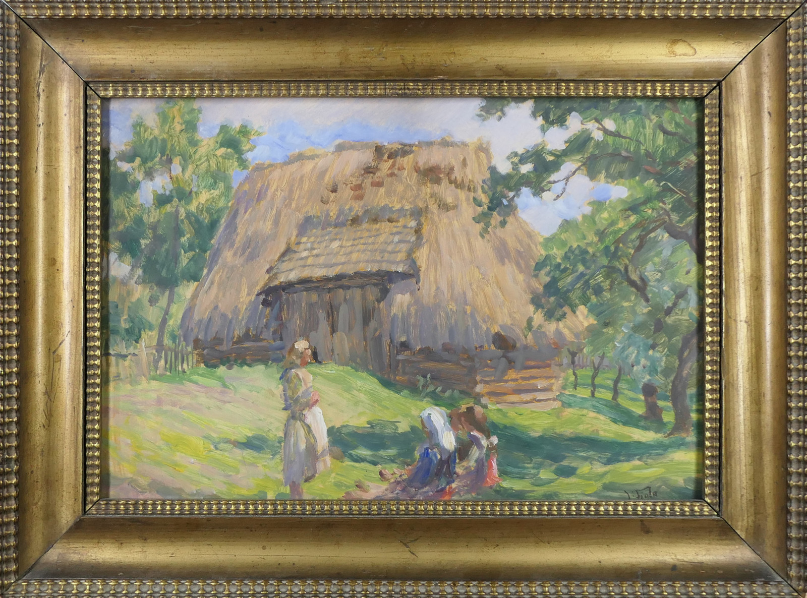 Josef Fiala (1882-1963) - Před chalupou - OCTOBER AUCTION - PAINTINGS ...