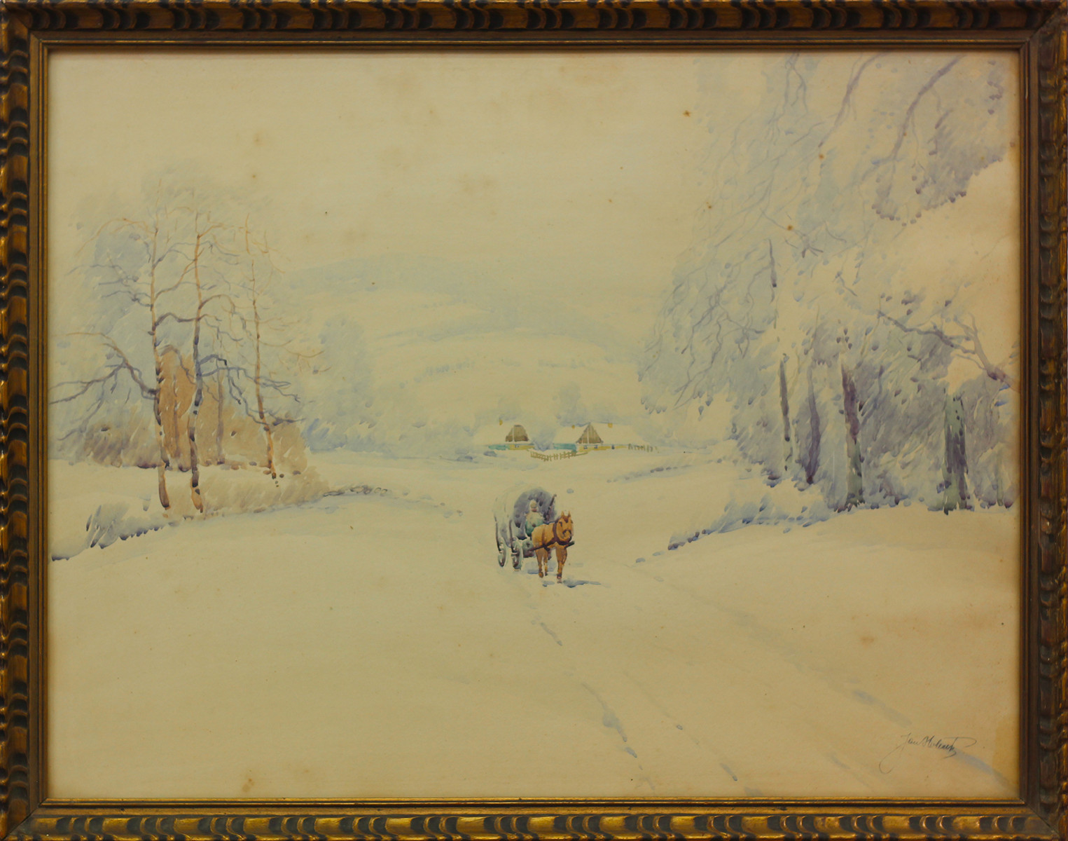 Jan Holeček (-) - Zima - OCTOBER AUCTION - PAINTINGS, PRINTS ...