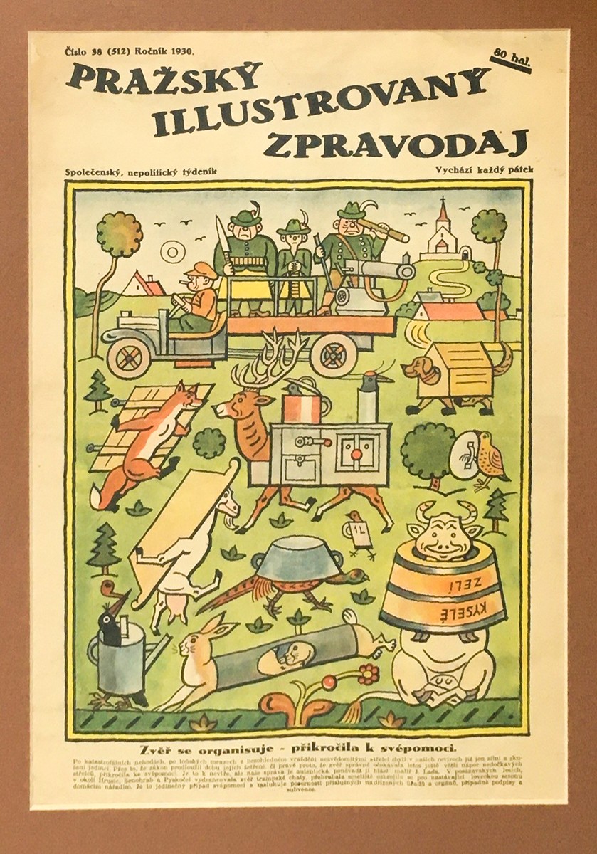 Josef Lada (1887 - 1957) - Zvěř se organisuje - Zimní eAukce Výtvarného ...
