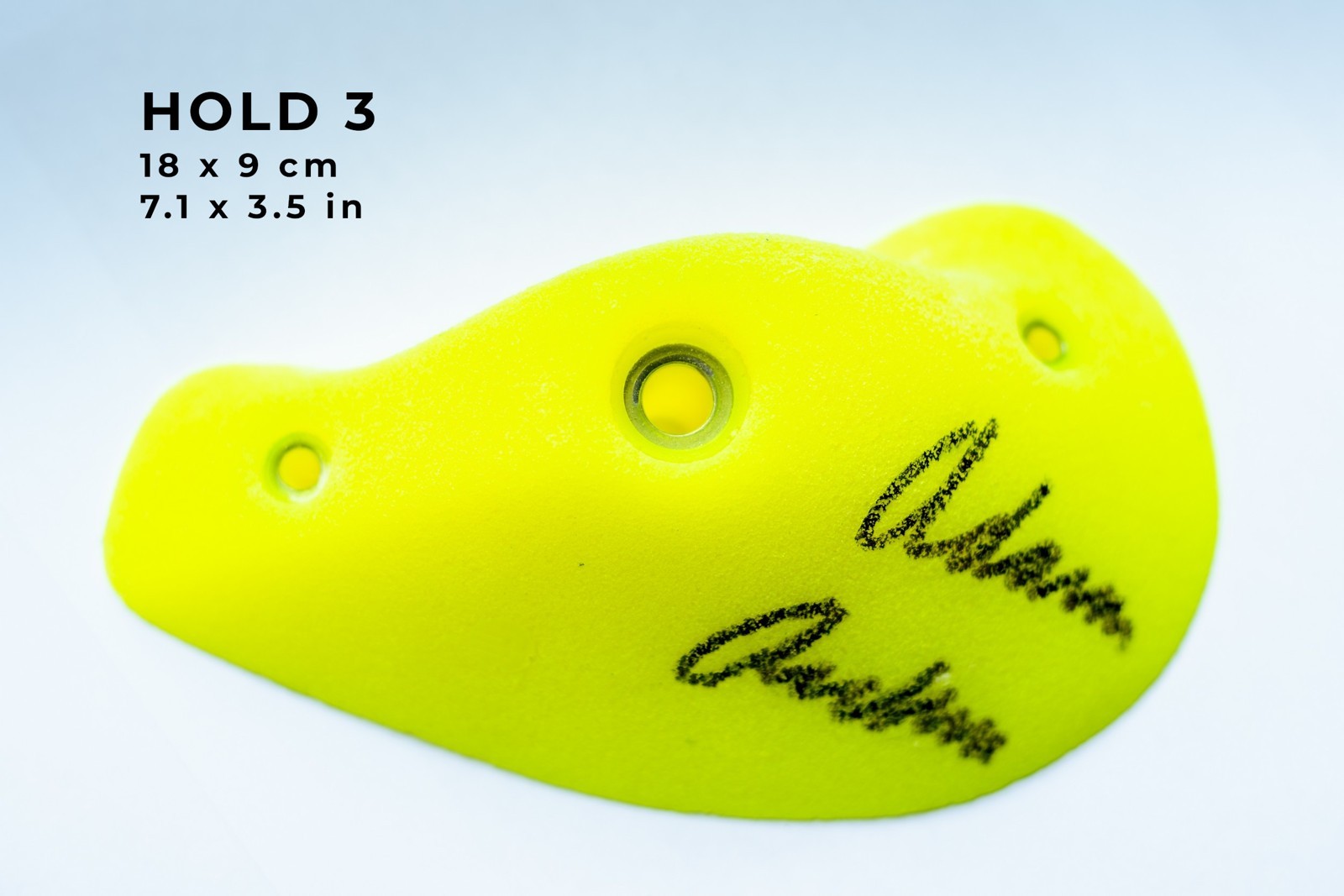 Small Yellow PU hold "Bucha" - Hold 3 - Auction of Adam Ondra climbing ...