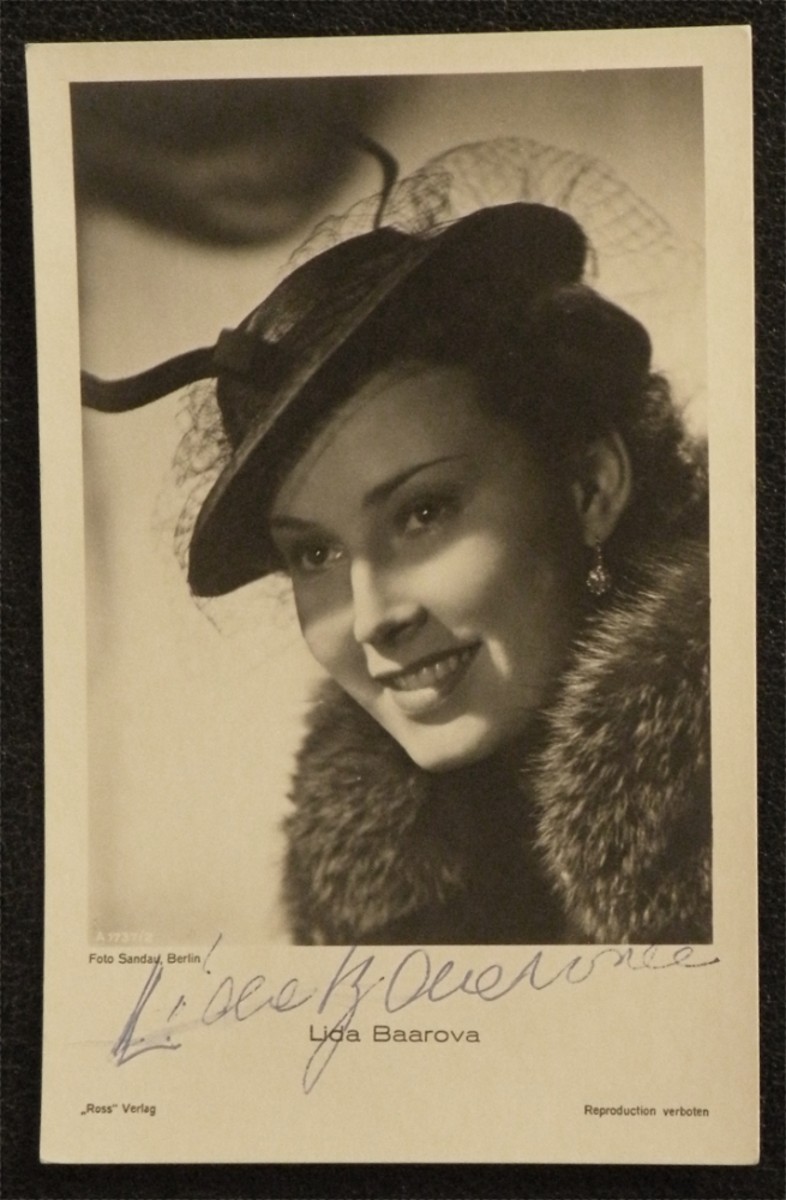 Baarová Lída - Aukce autogramů významných osobností. - Livebid.cz